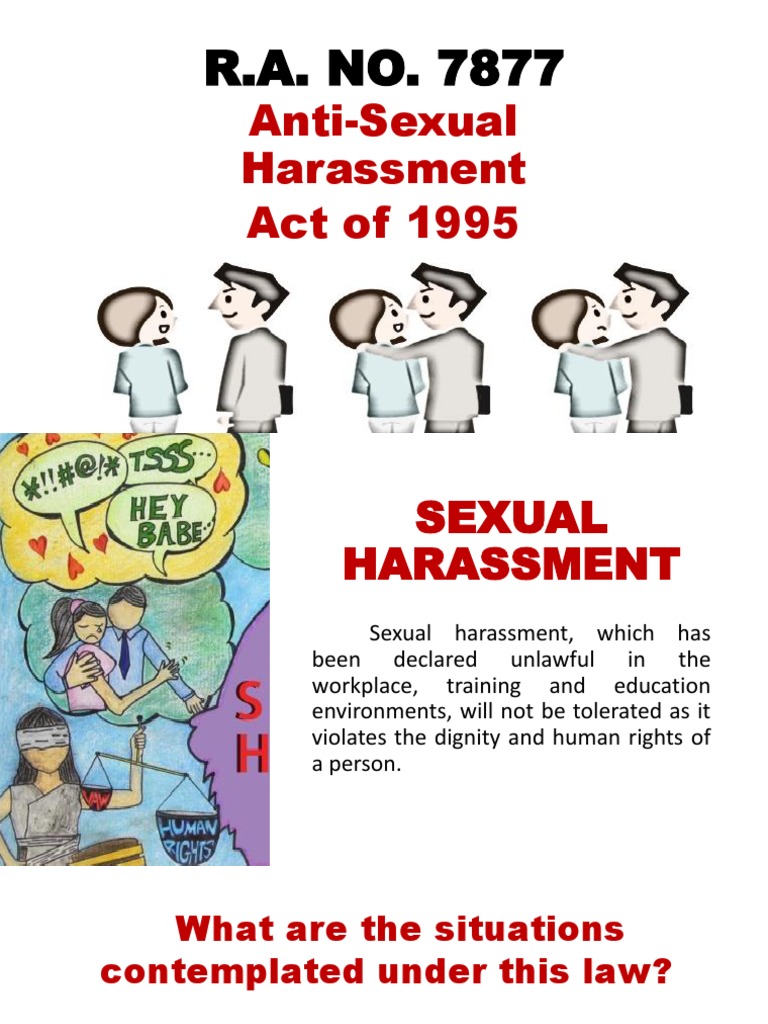 Analysis of Republic Act No. 7877: The Anti-Sexual Harassment Act of ...