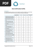COPE Inventory | PDF | Coping (Psychology) | Sympathy