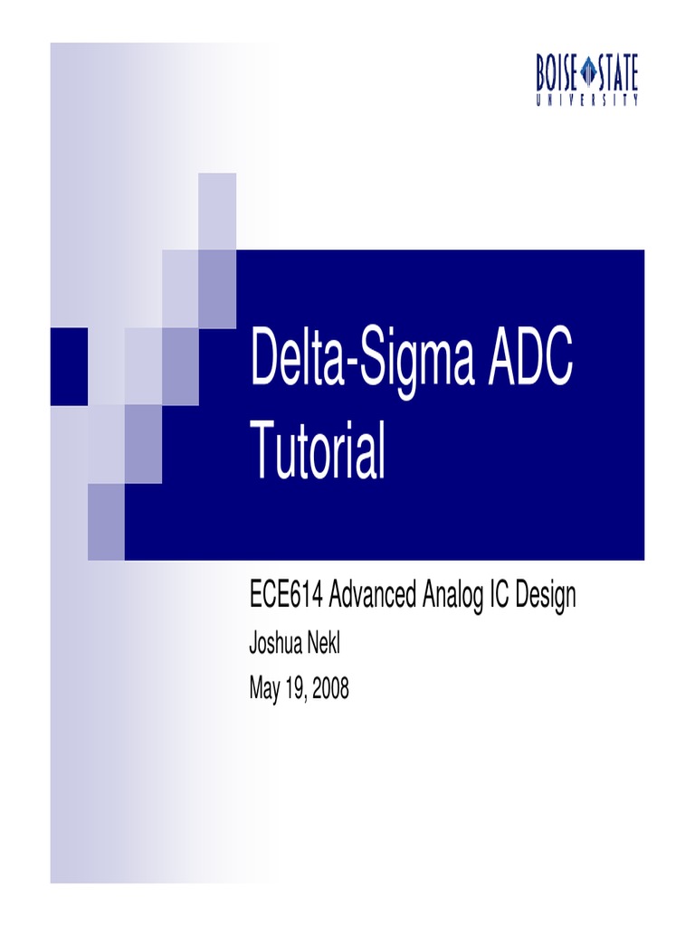 Delta Sigma ADC | Download Free PDF | Analog To Digital Converter ...