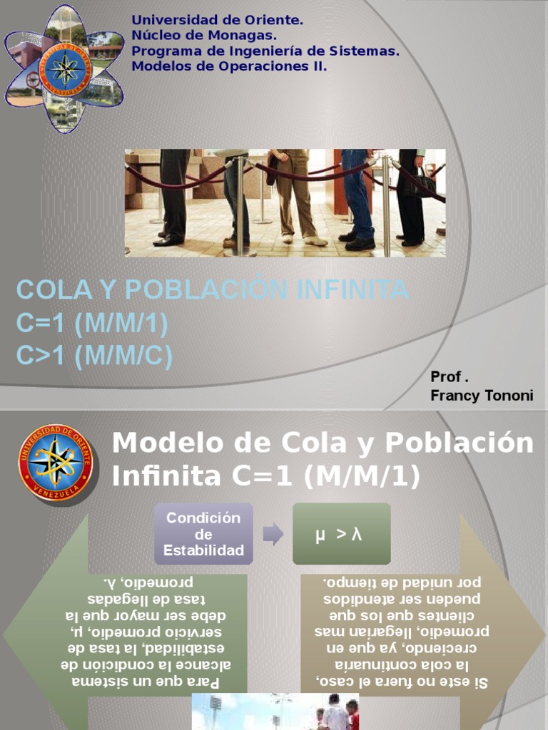 Colas 1 Modelos de Cola Infinita - Fuente Infinita - Canal Simple y ...