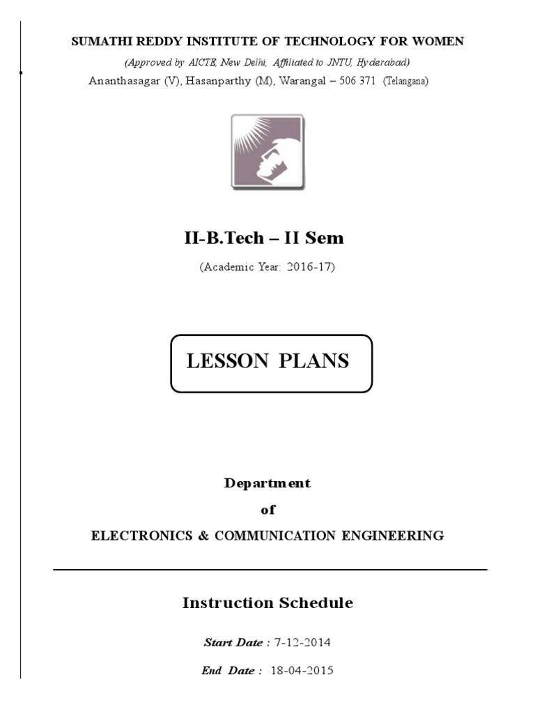 Lesson Plan II-II | PDF | Electronic Oscillator | Amplifier