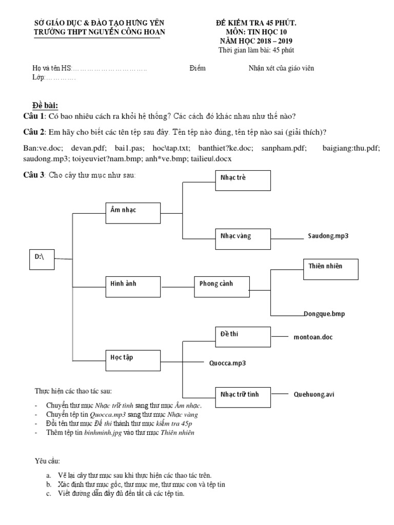 KT 45p môn Tin học 10 | PDF