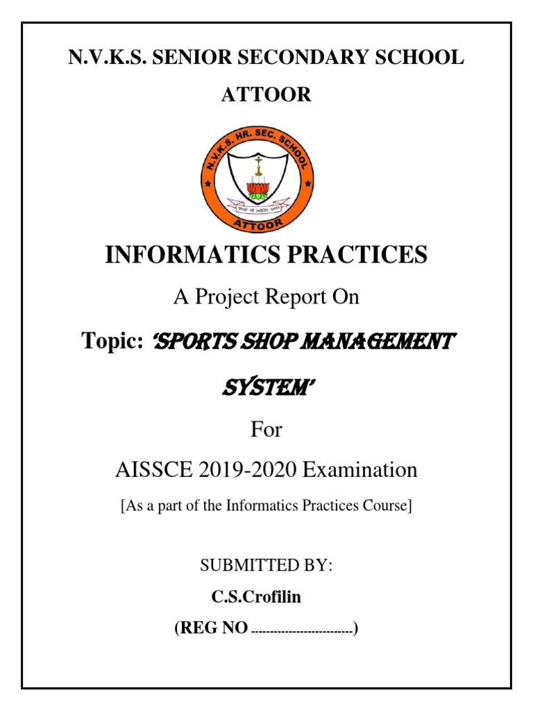 Ip Project On Sports Shop Management System | PDF | Relational Database | Databases