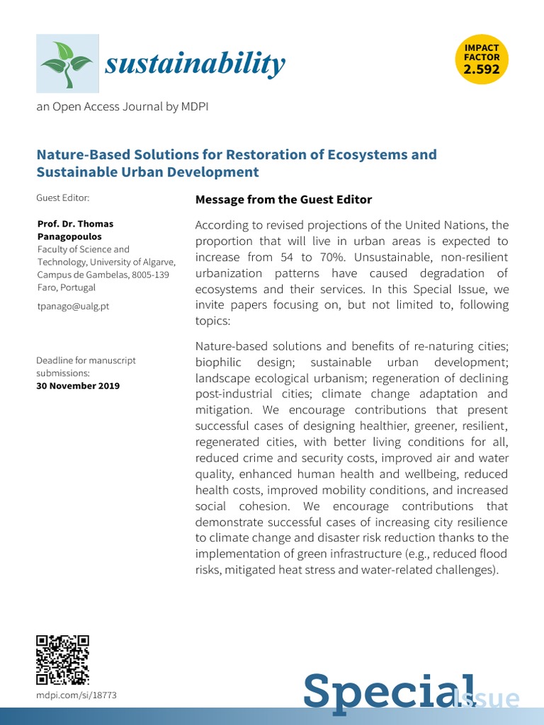 Nature Based Solutions | PDF | Academic Journal | Open Access