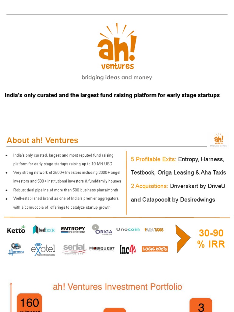 Ah! Ventures Startup Support Services | PDF | Startup Company | Small ...