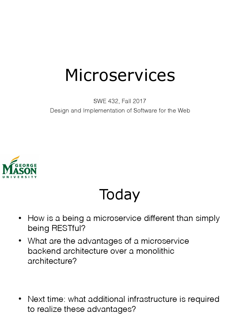 Lecture 11 - Microservices | PDF | Hypertext Transfer Protocol | World Wide Web