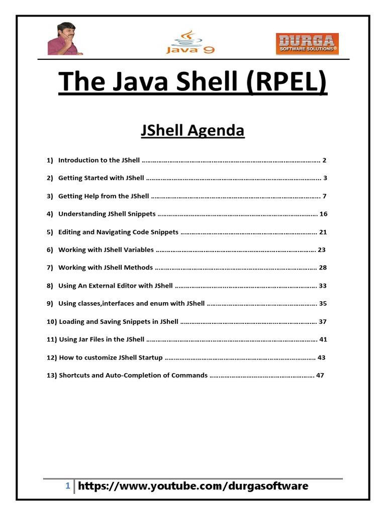 1.1 JShell PDF | PDF | Method (Computer Programming) | Variable (Computer Science)