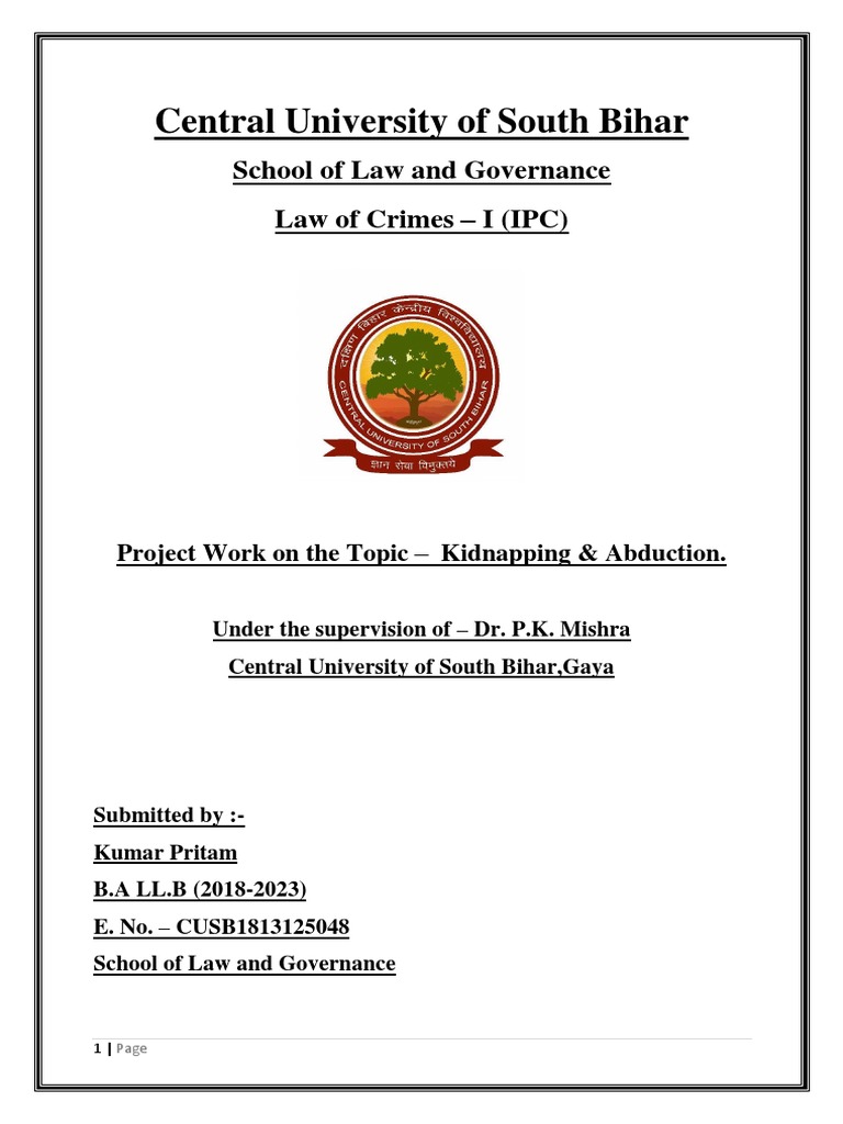 Kumar Pritam - Ipc | PDF | Kidnapping | Crime & Violence