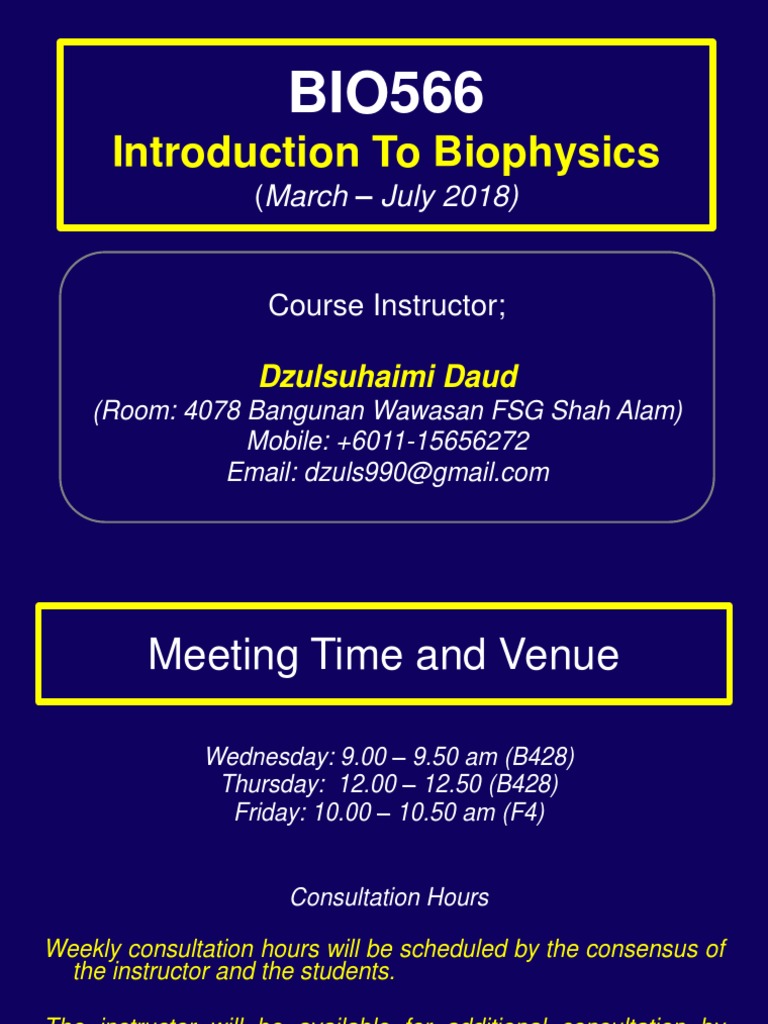 Biophysics | PDF | Biophysics | Lecture