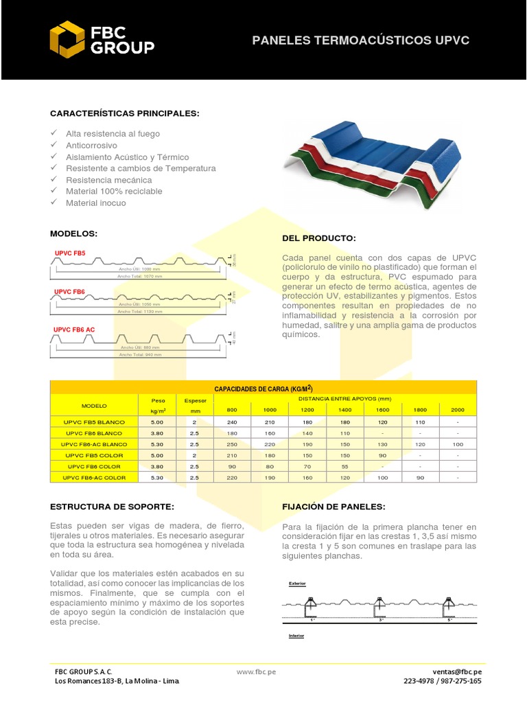Ficha Tecnica - UPVC | PDF | Materiales | Química