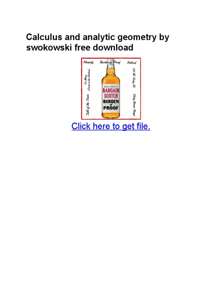 Calculus and Analytic Geometry by Swokowski | PDF | Geometry | Calculus