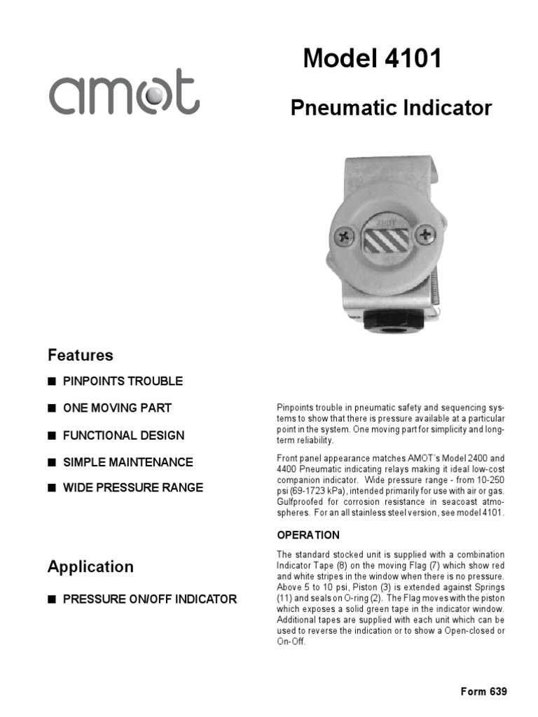 106 Amot 4101 Product Document | PDF | Pipe (Fluid Conveyance) | Screw