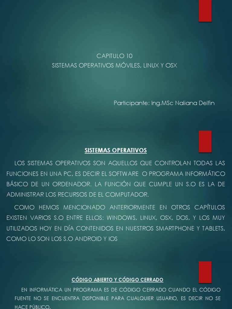 Cap 10 SistemAs Operativos Moviless Liux y OSX | PDF | Android (sistema ...