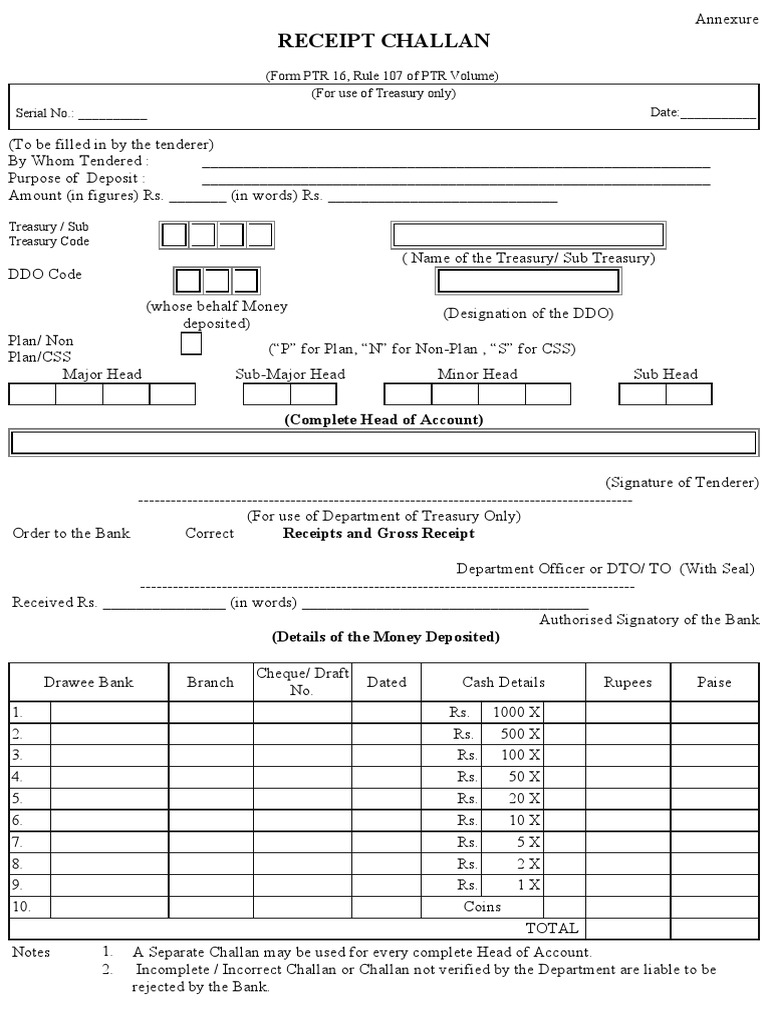 Challan Receipt PDF | PDF | Rupee | Banks