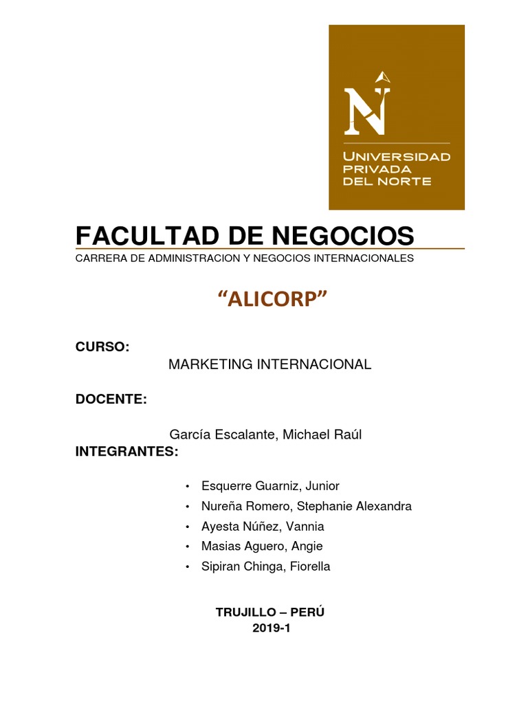 Estrategia de Alicorp en Mercados Latinos | PDF | Uruguay | Paraguay