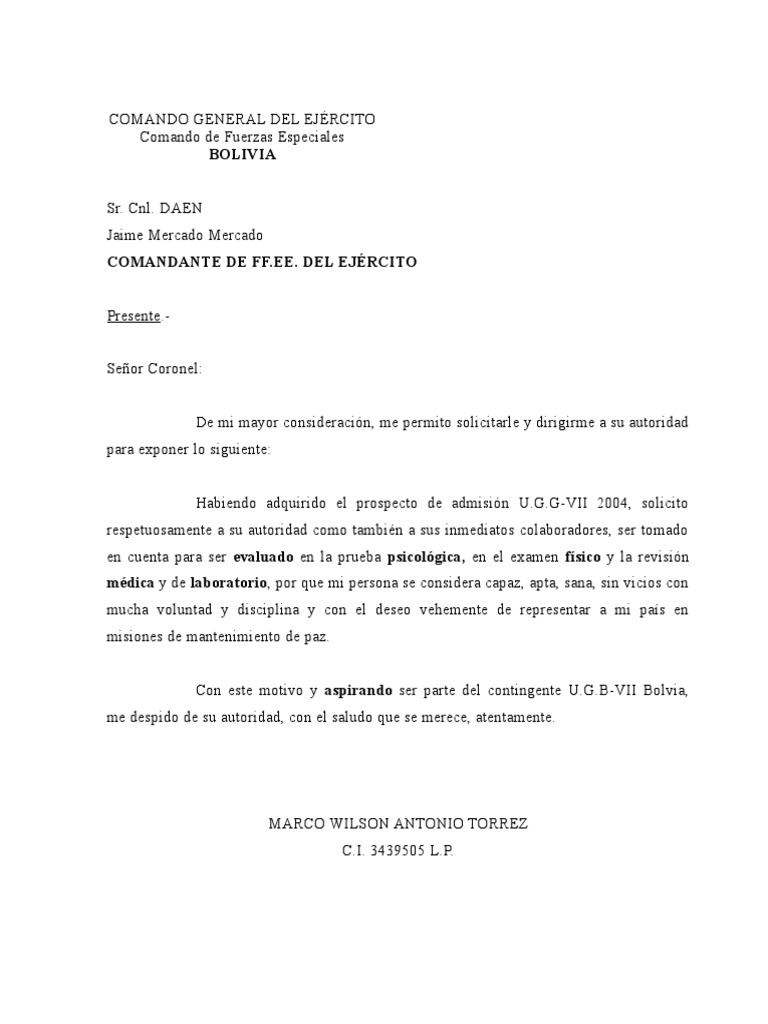 Carta Comando General | PDF | Derecho
