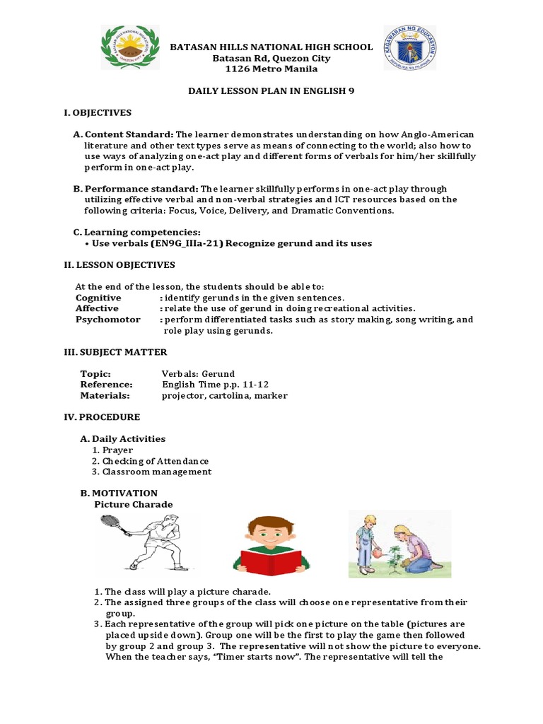 JPs LP | PDF | Lesson Plan | Teaching