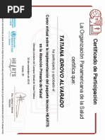 Certificado de La Ops | PDF