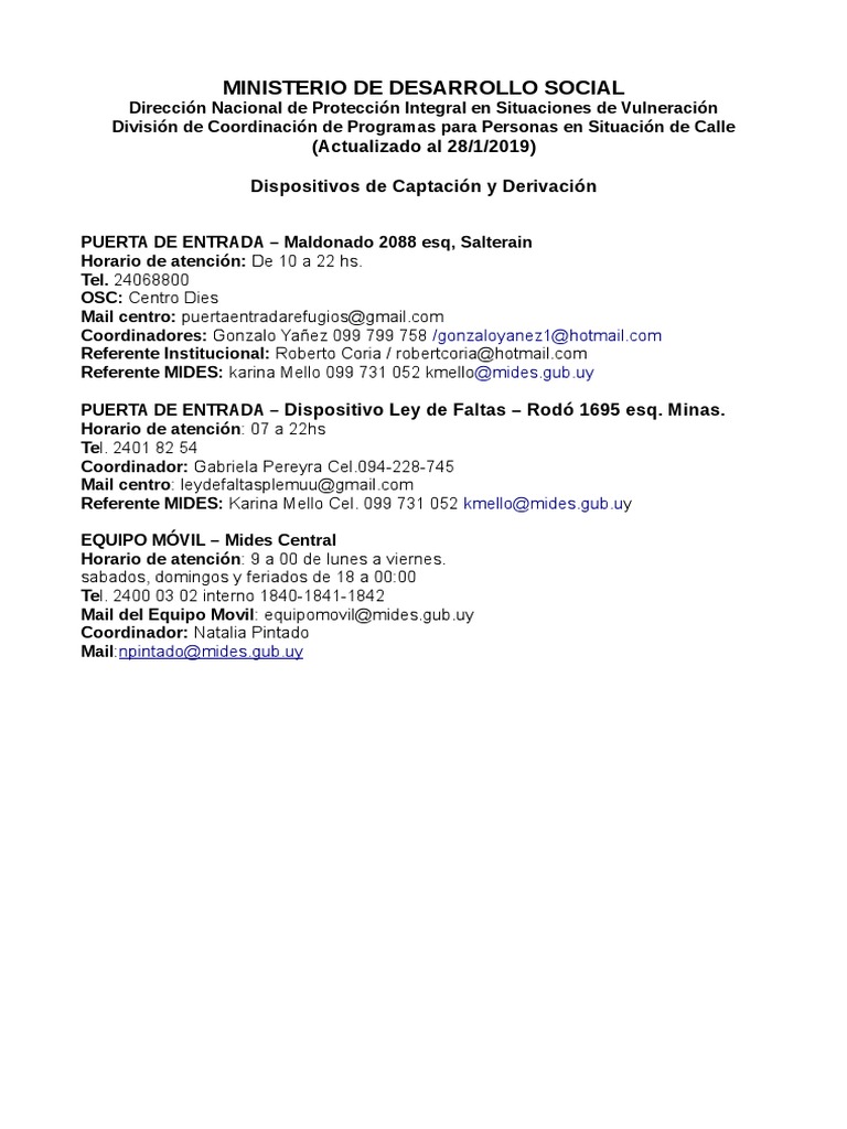 Lista de Centros Mides | PDF | Ciencias sociales