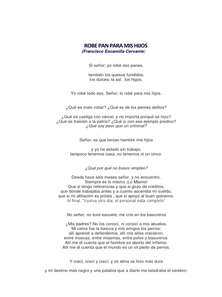 Robe Pan para Mis Hijos | PDF