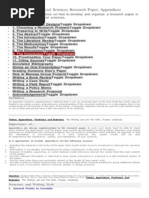 Appendix Example For Research Paper