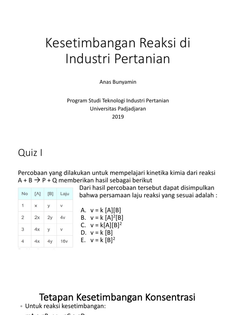4892 - Kinetika & Kesetimbangan Kimia | PDF