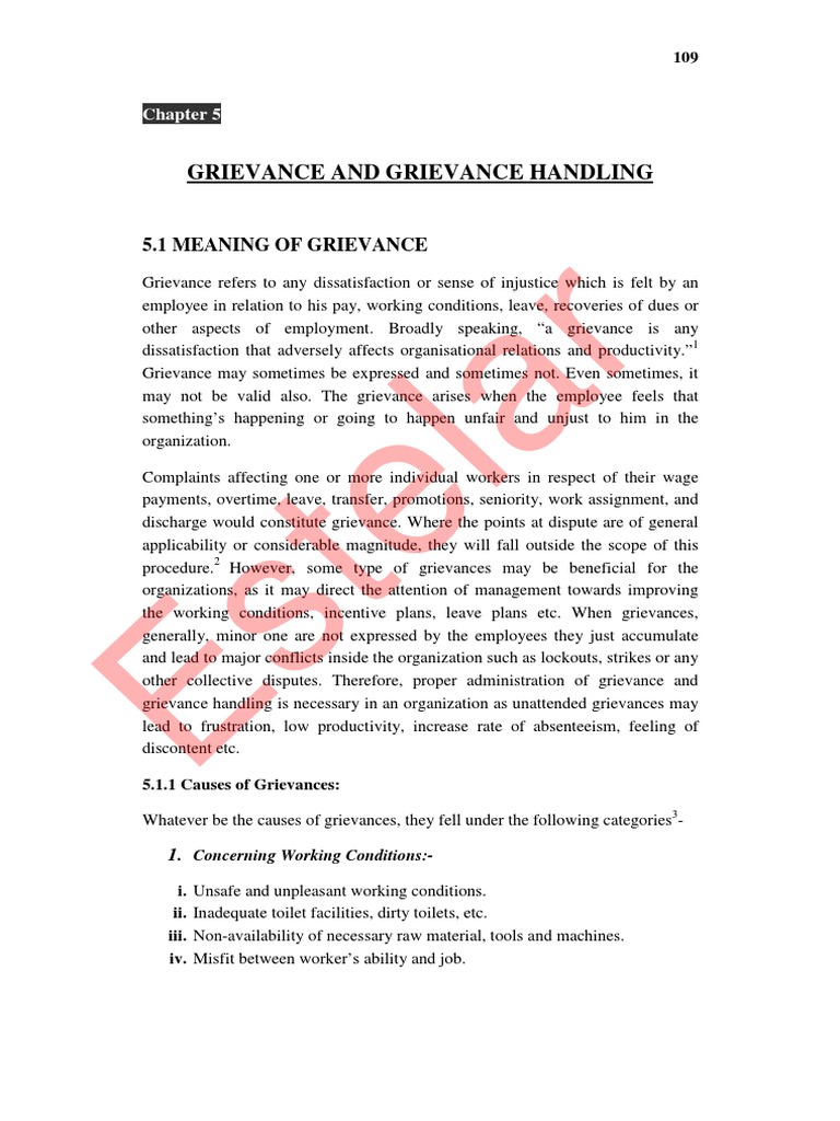 Grievance Handling Procedures Explained | PDF | Strike Action | Employment