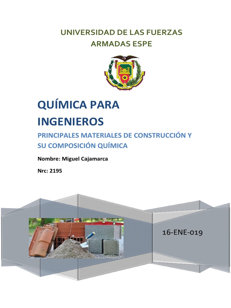 Materiales de Construcción y Su Composición Química | PDF | Materiales ...