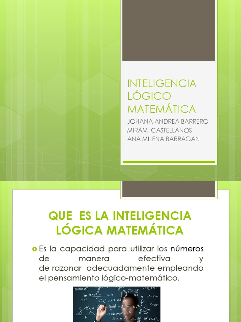 Inteligencia Lógico Matemática | PDF