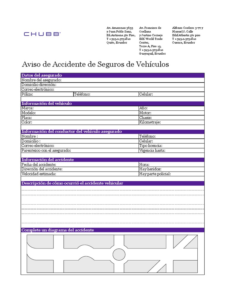 Chubb - Vehiculos | PDF | Póliza de seguros | Ecuador