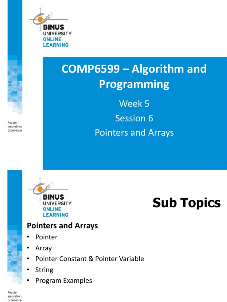 PPT05-COMP6599-Pointer and Arrays-R0 | PDF | Pointer (Computer Programming) | String (Computer ...
