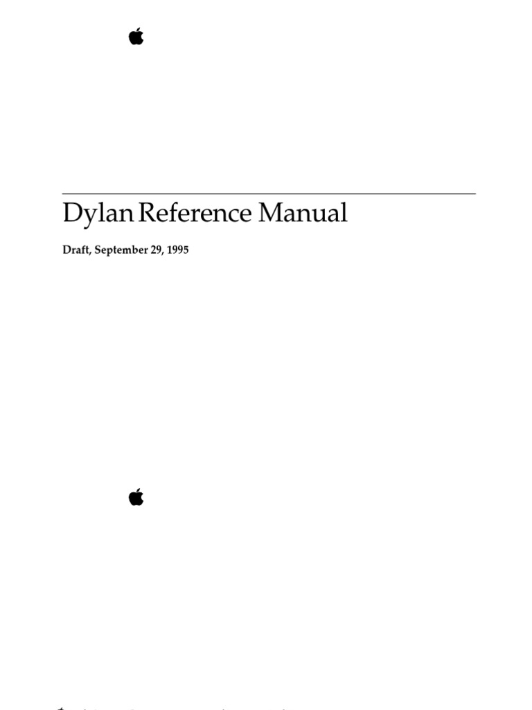 Dylan Reference Manual | PDF | Class (Computer Programming) | C ...