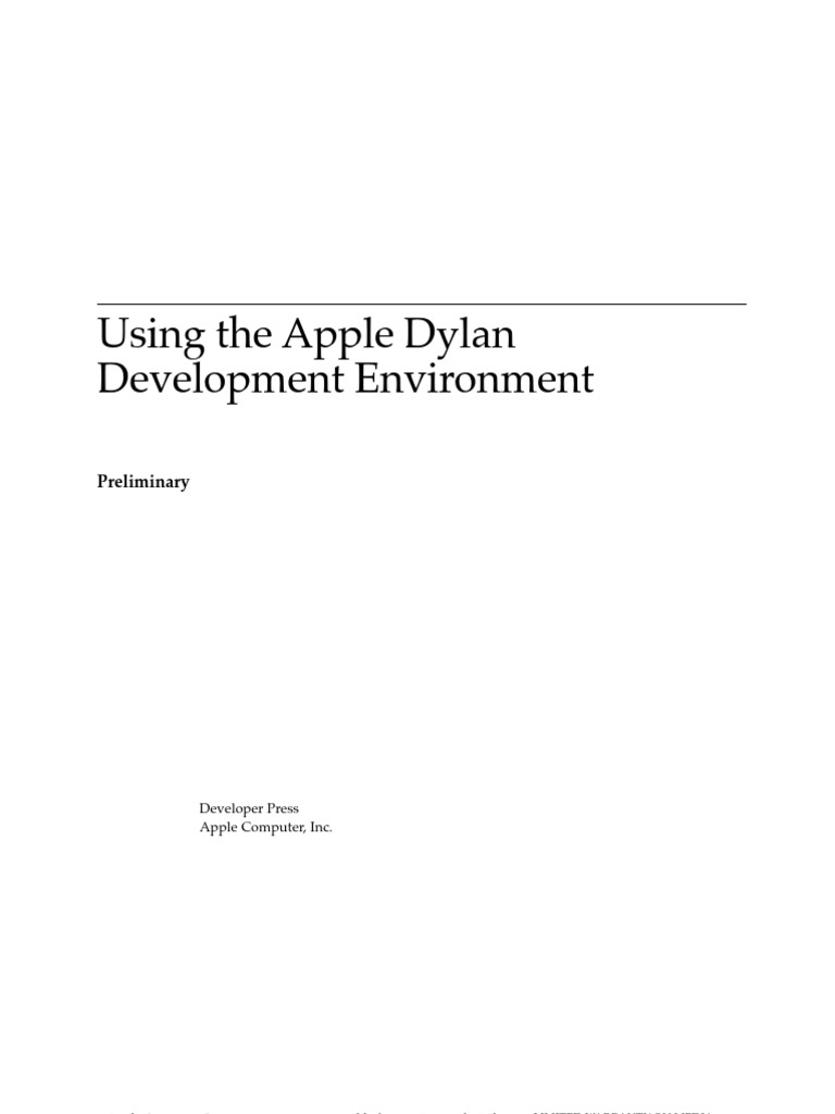 Using The Apple Dylan Development Environment | PDF | Finder (Software ...