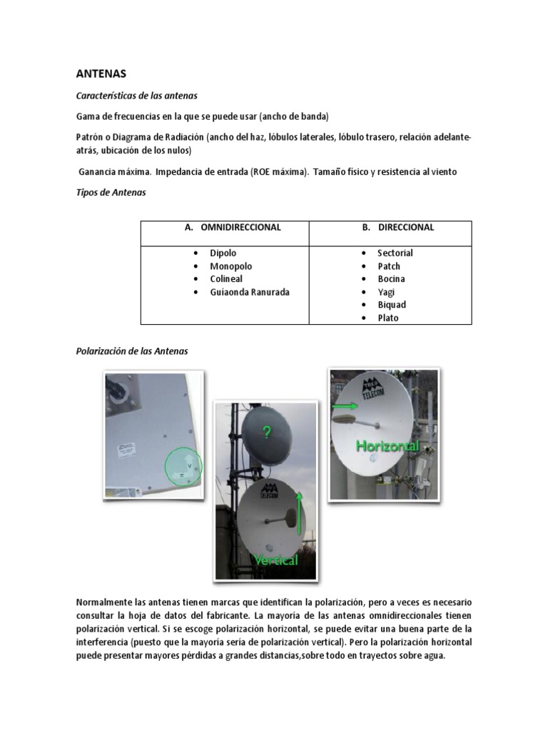 Antenas | PDF | Antena (Radio) | Ingeniería en telecomunicaciones