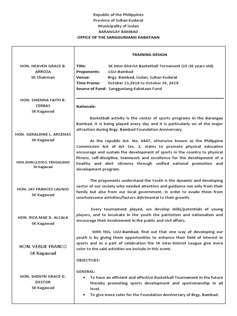 Training Design For Basketball | PDF