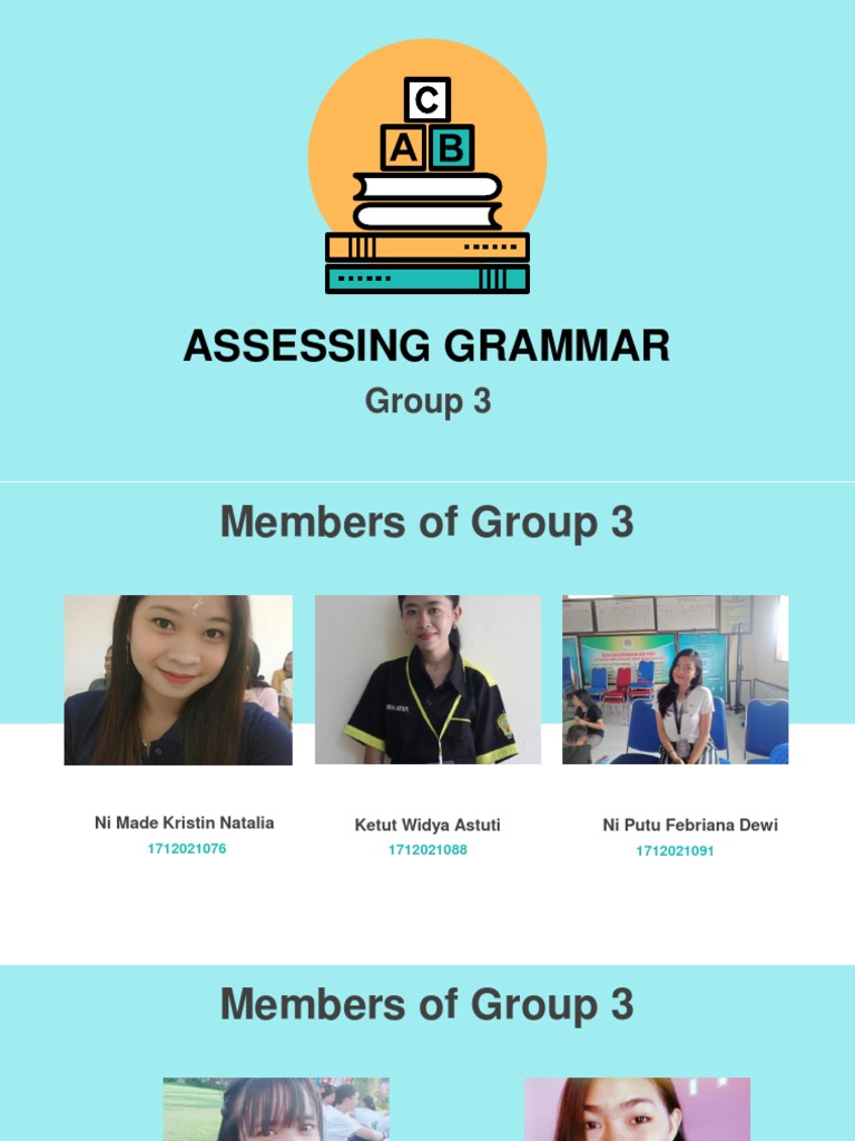 Assessing Grammar Group3 | PDF | Grammar | Symbols