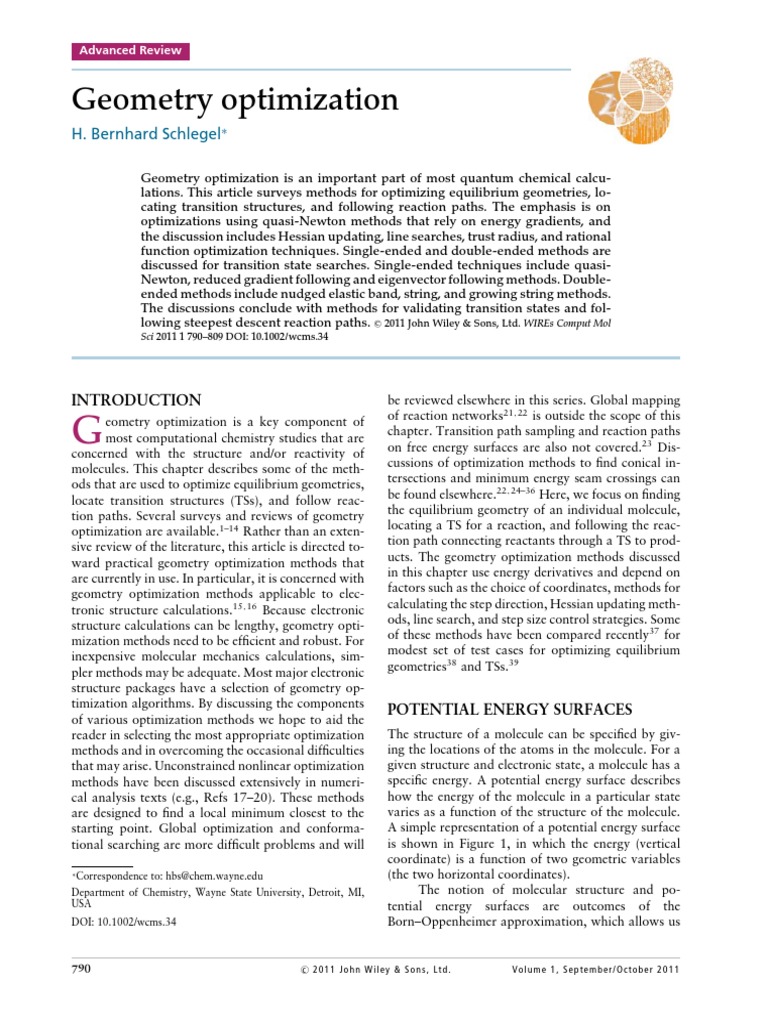7 2011 Geometry Optimization | PDF | Mathematical Optimization ...