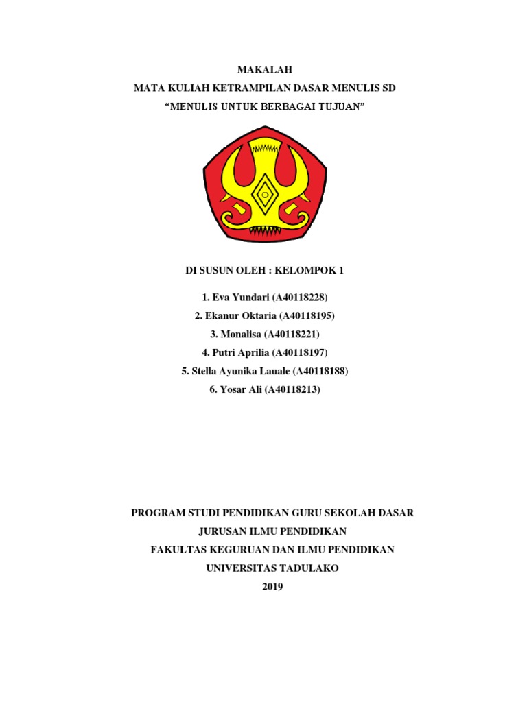 Makalah Keterampilan Dasar Menulis SD | PDF