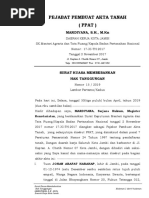 Contoh Akta - Pemberian Hak Tanggungan (APHT) | PDF