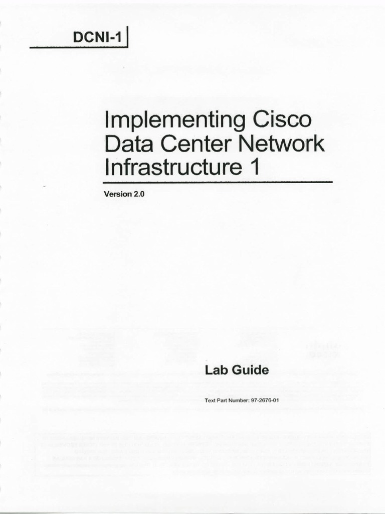 Cisco Data Center Network (DCI) I - Lab | PDF