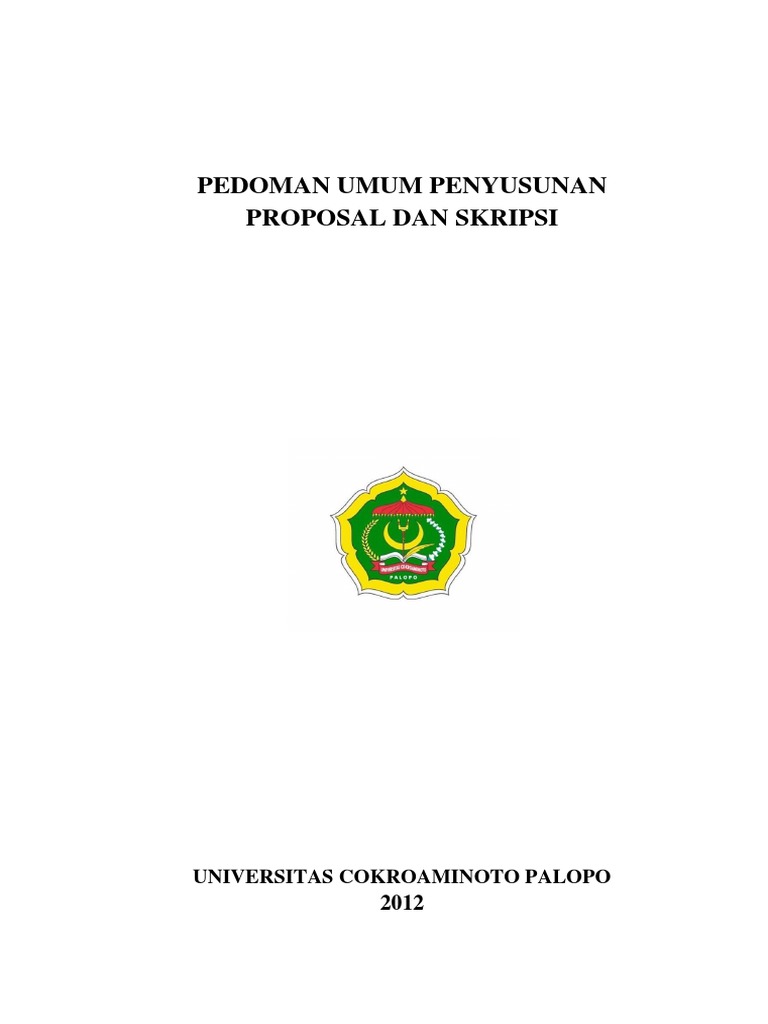 Pedoman Umum Penyusunan Proposal Dan Skripsi | PDF