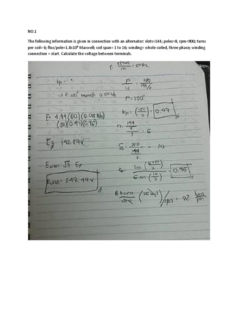 AC Machine Questions With Answer 1 | PDF | Electric Motor | Inductor