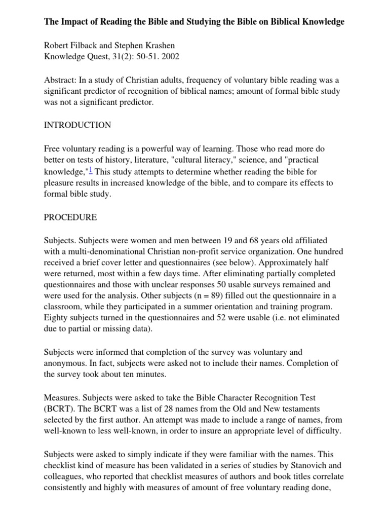 Bible | Download Free PDF | Dependent And Independent Variables ...