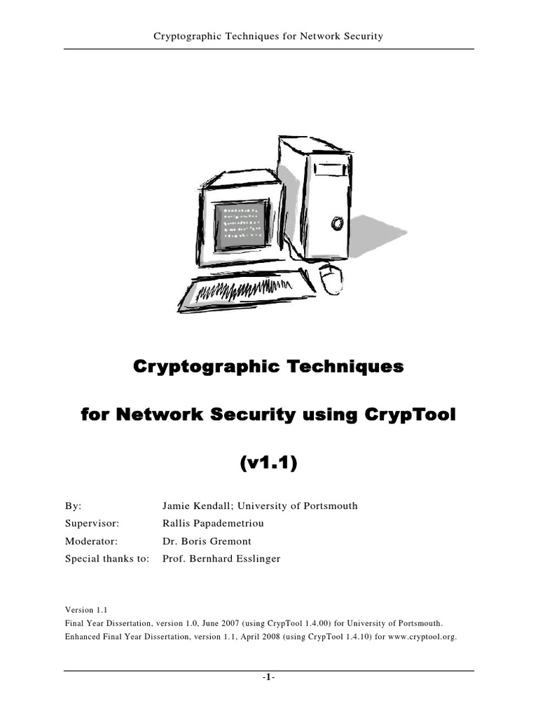 Cryptographic Techniques With Crypttool | PDF | Cryptanalysis | Cryptography