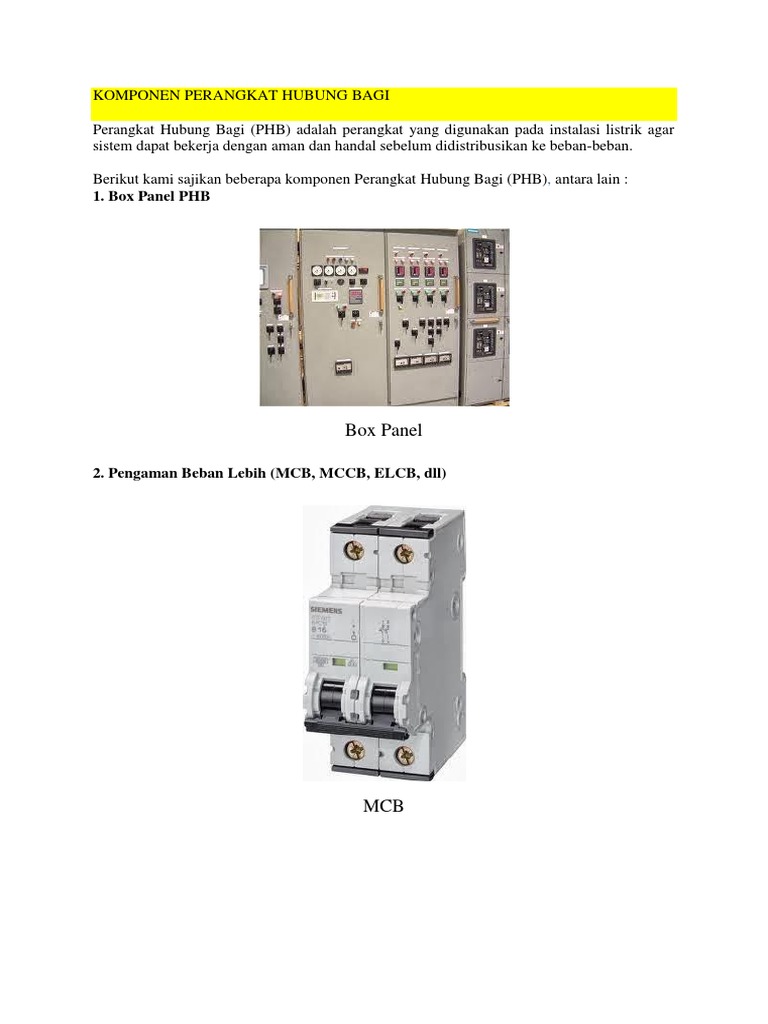 Komponen Perangkat Hubung Bagi | PDF