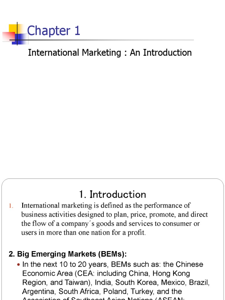 IM Unit 1 | PDF | Marketing | Exports