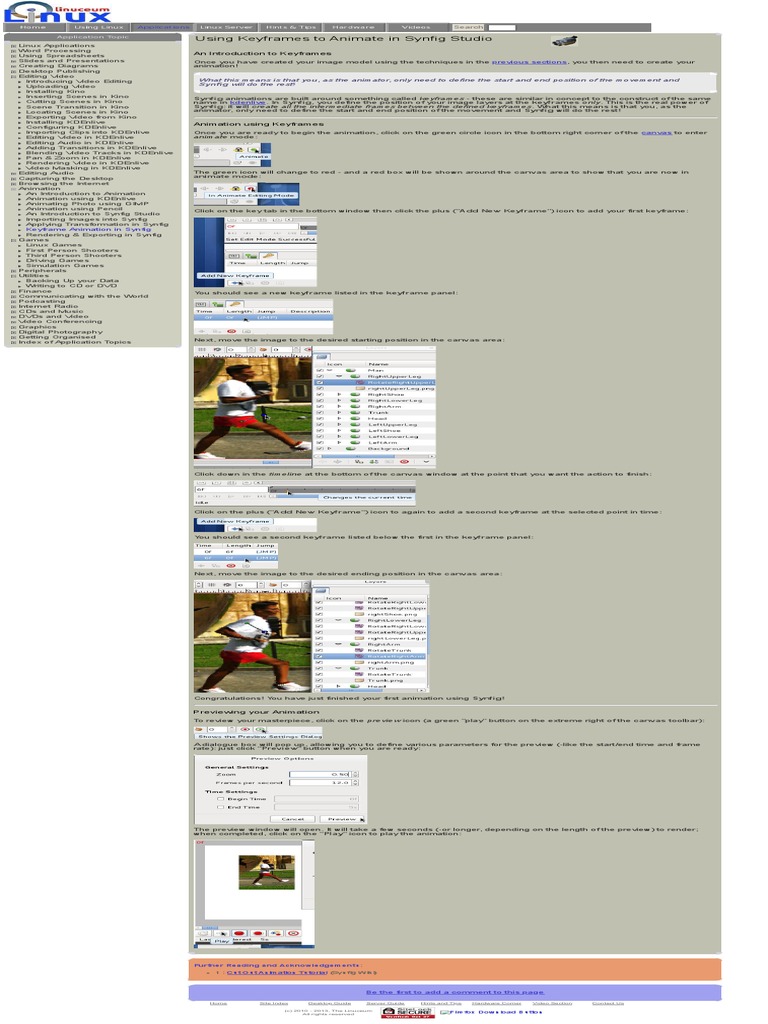 Using Keyframe Synfig | PDF | Animation | Icon (Computing)