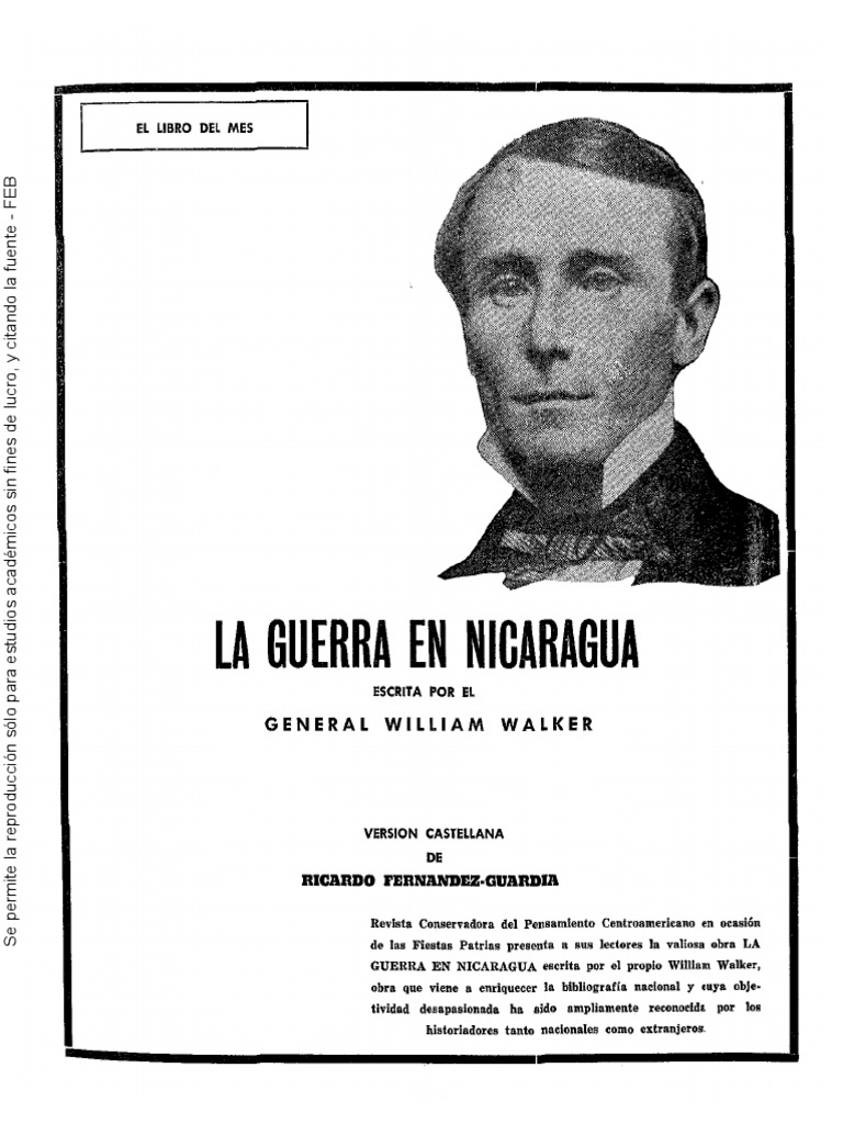 La Guerra en Nicaragua - William Walker PDF | PDF | Nicaragua | Esclavitud