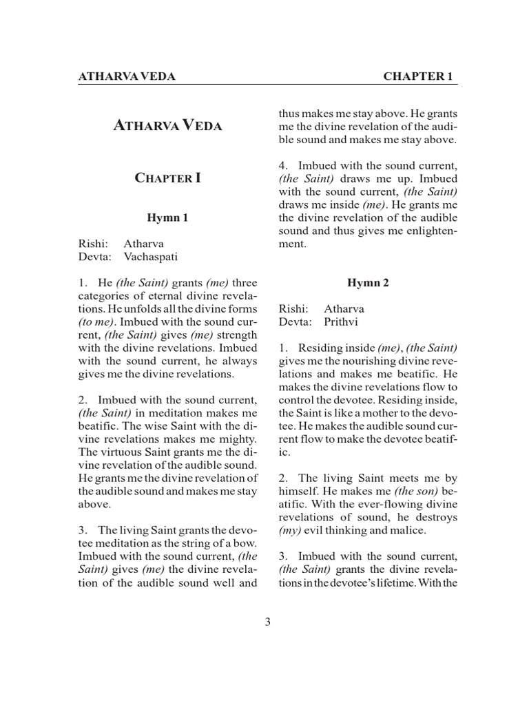 Atharva Veda (English) | PDF | Divinity | Saint