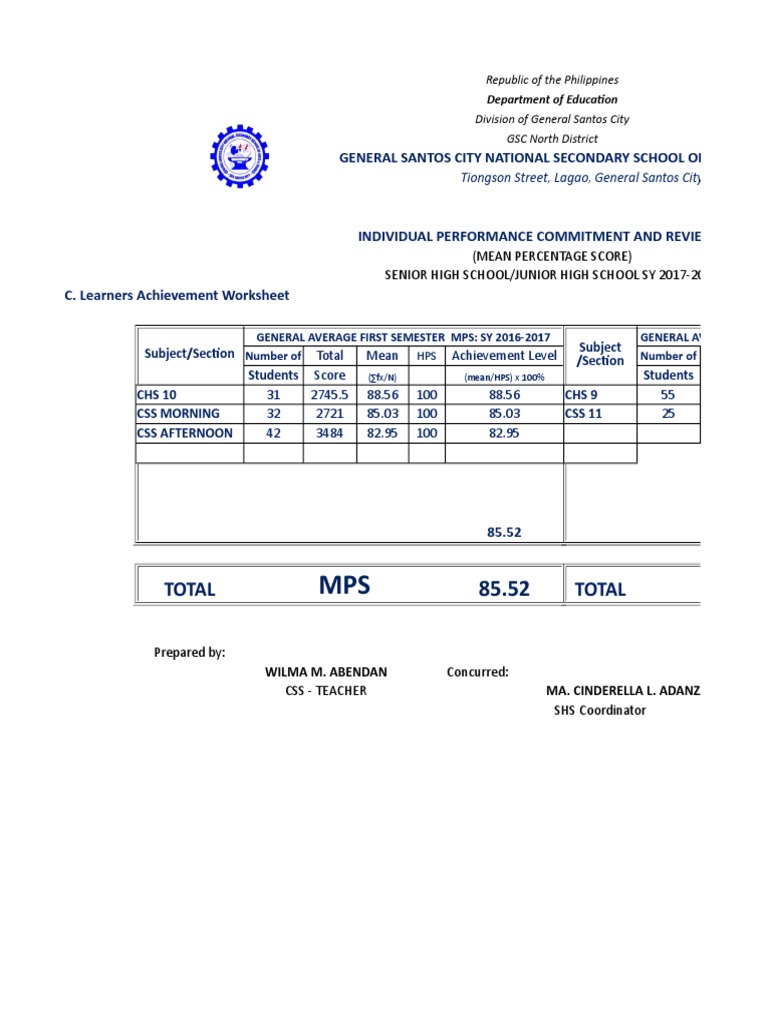 Mps Template | Download Free PDF | Educational Stages | Students